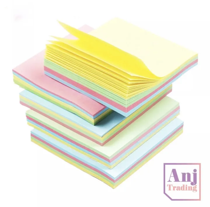 100 Sheets Office & School Sticky Notes Paper Colorful Memo Paper ...
