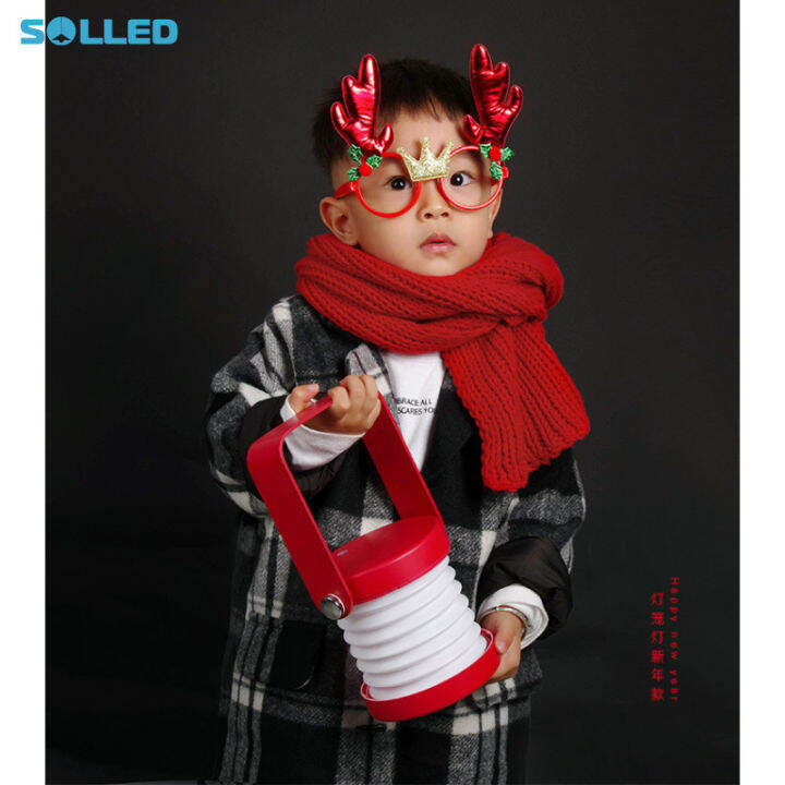 SOLLED โคมไฟแบบพกพาพับได้,โคมไฟสำหรับเต็นท์โคมไฟกลางคืนพับได้สำหรับ ...