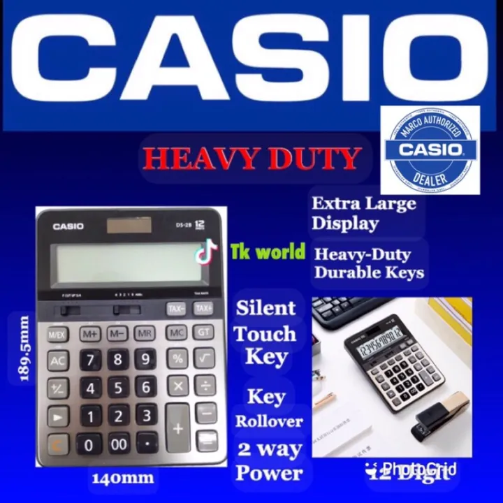 Casio DS-2B desktop calculator 12 digit heavy duty type | Lazada