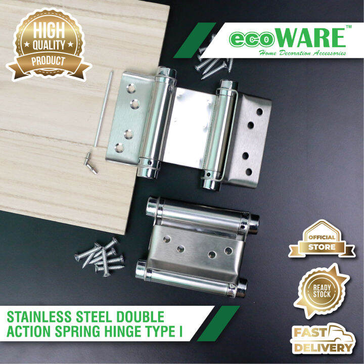 ecoWARE Stainless Steel Double Action Spring Hinge Type I Self Closing ...