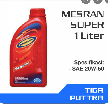 Oli Pertamina Mesran Super 0.8L & 1L Sae 20W-50 800ml & 1 liter ...