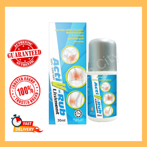 Activ-Rub Liniment (30ml) - Roll On Heat Rub For Muscle & Joint Pain ...