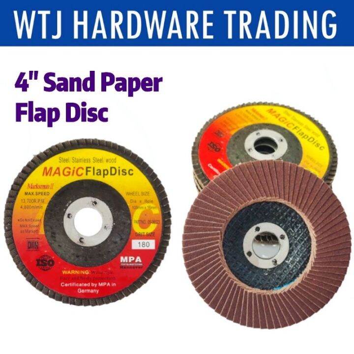 4" Magic Flap Disc / Sand Paper Flap Disc Abrasive / Sanding Grinding ...
