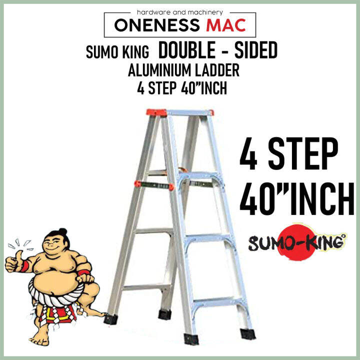 SUMO KING DOUBLE SIDED LADDER 4 STEP 40INCH | Lazada