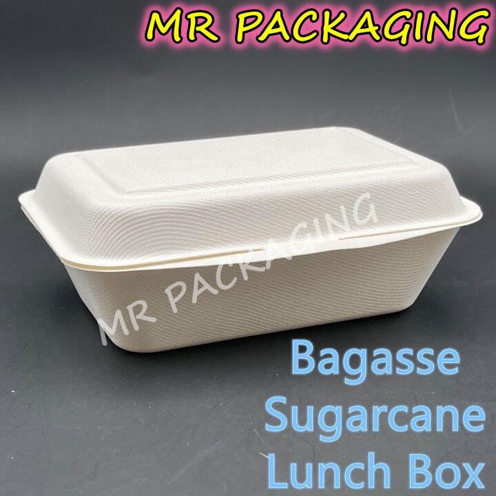 Biodegradable Lunch Box [ 50pcs± ] Sugarcane Bagasse Food Box ...