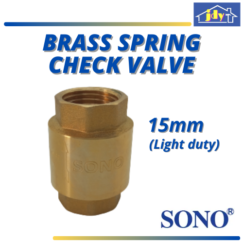 Sono Brass Spring Check Valve Non Return Valve One Way Valve Light Duty ...