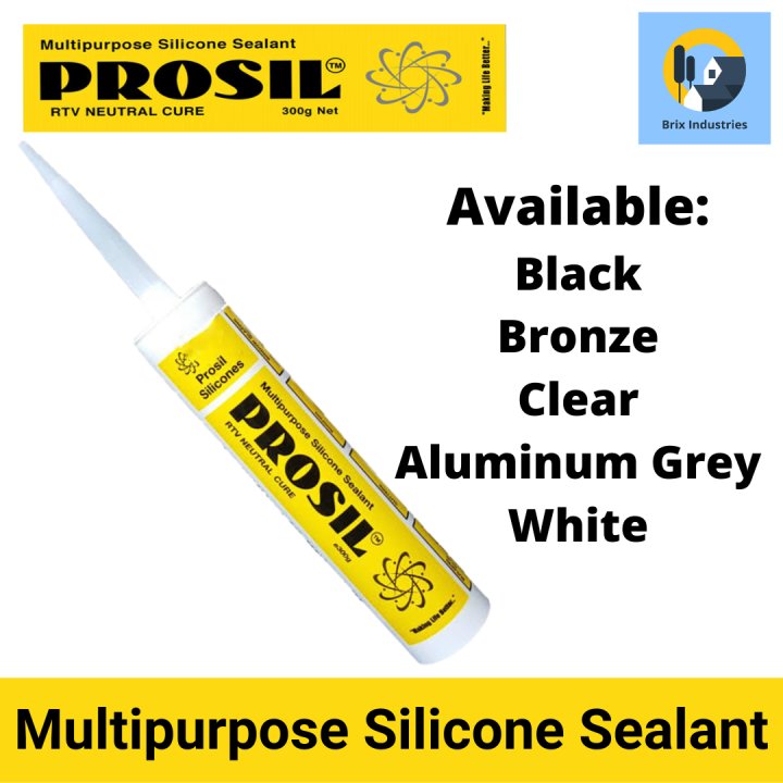 Prosil Multipurpose Silicone Sealant 300g Black Bronze Clear Silver ...