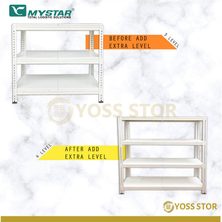 YOSS Mystar Extra Level Boltless Rack with MDF Fiberboard or Metal ...