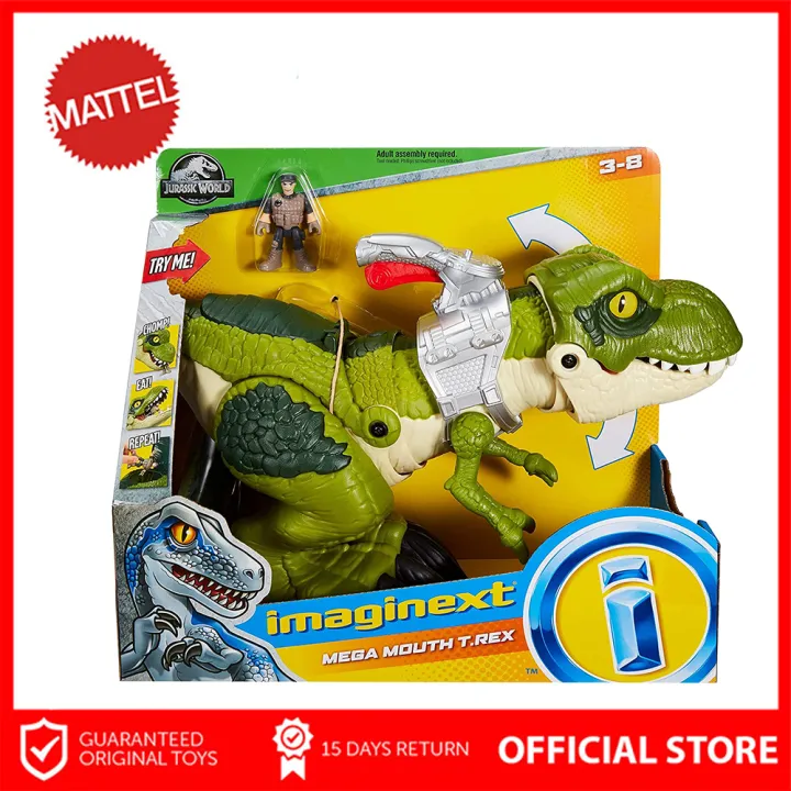 Jurassic World Imaginext Mega Mouth T.Rex, Chomping Toy Dinosaur for ...