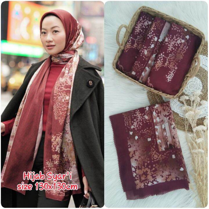 HIJAB SEGI EMPAT VOAL JUMBO MOTIF KORAN ARAB/HIJAB KORAN JUMBO | Lazada ...