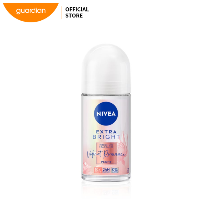 Nivea Woman Roll On Extra Bright Velvet Romance 50Ml | Lazada