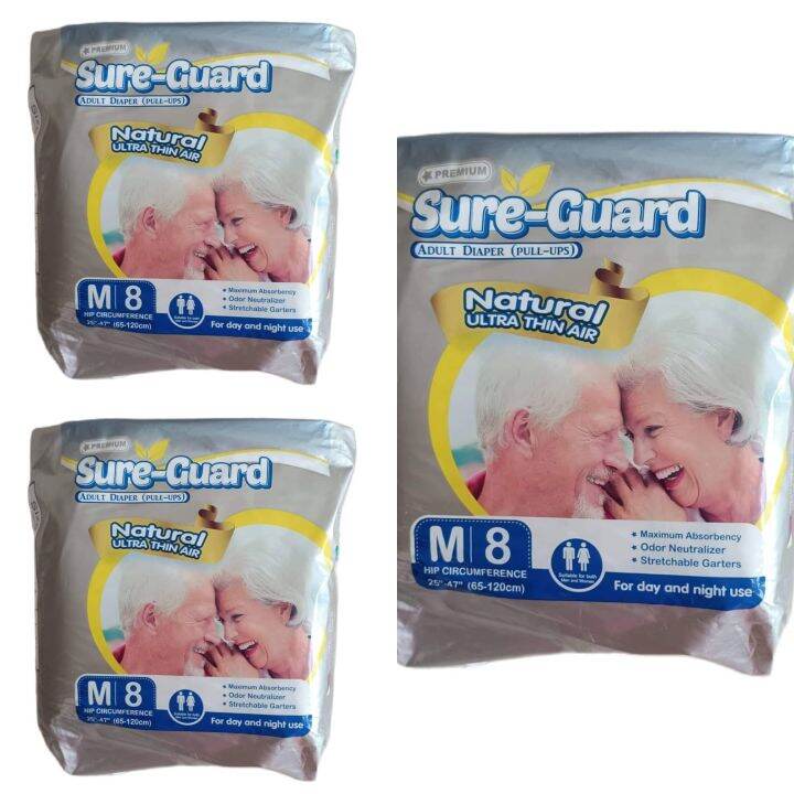 Sure-Guard Adult Diaper Pull-Ups Medium 3Packs (8Pcs/Pack) | Lazada PH