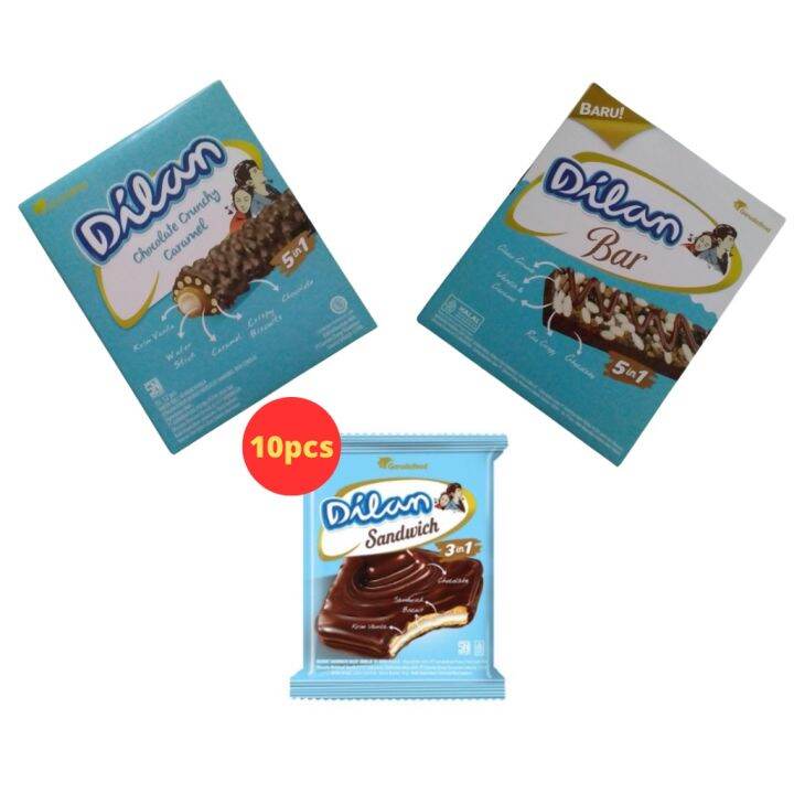 GARUDA FOOD DILAN Chocolate Crunchy Caramel/Bar/Sandwich | Lazada Indonesia