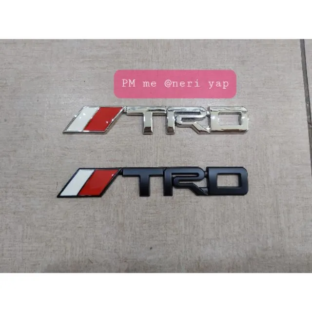 TRD METAL STICKER EMBLEM SILVER & BLACK | Lazada PH