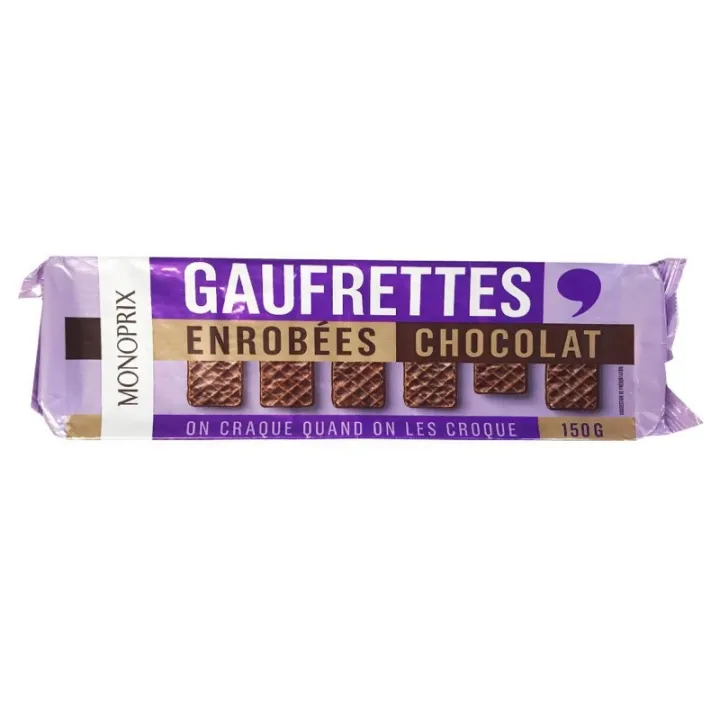 [Promotion] () Monoprix Enrobees Chocolate Wafer 150 G Chocolate Wafer ...