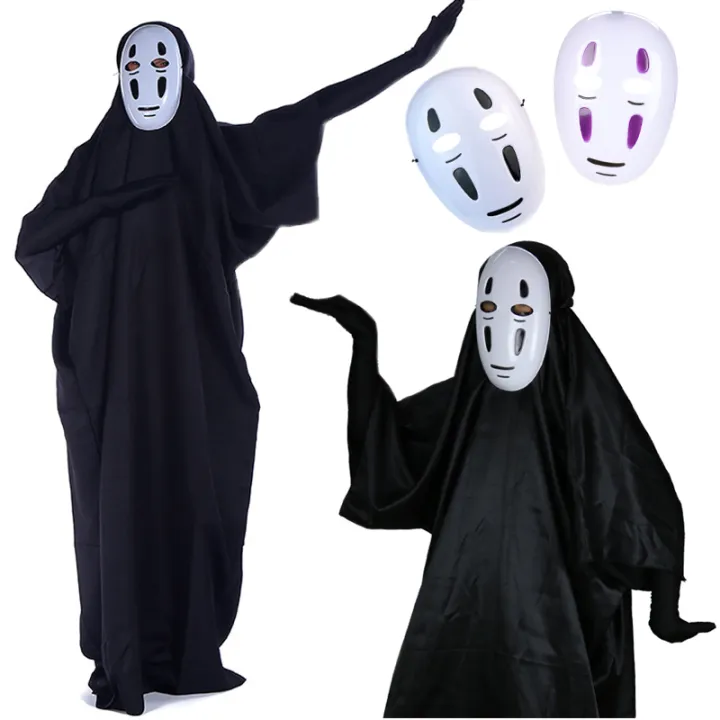 Children Anime Spirited Away No Face Man Costumes Halloween Scary ...