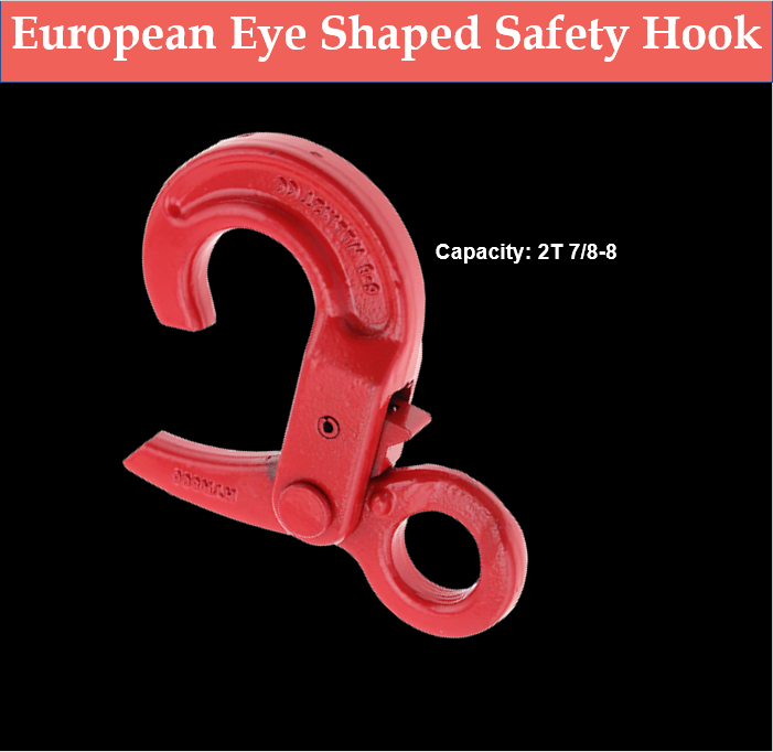 TOYU 2T 3T g80 Self-locking European Eye type Safety Hook Eye Self ...