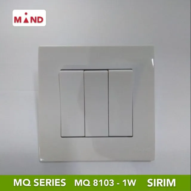 MIND MQ SERIES Flush Switches 3Gang 1Way Switch home power switch | Lazada