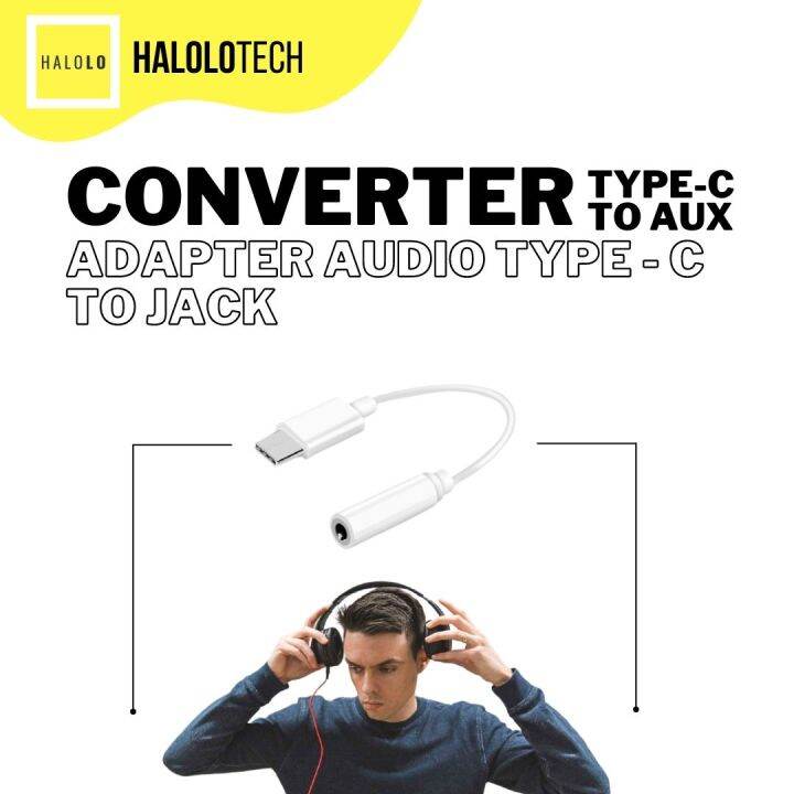 Converter Type C To Aux Adapter Audio Converter Type-C To Jack | Lazada ...
