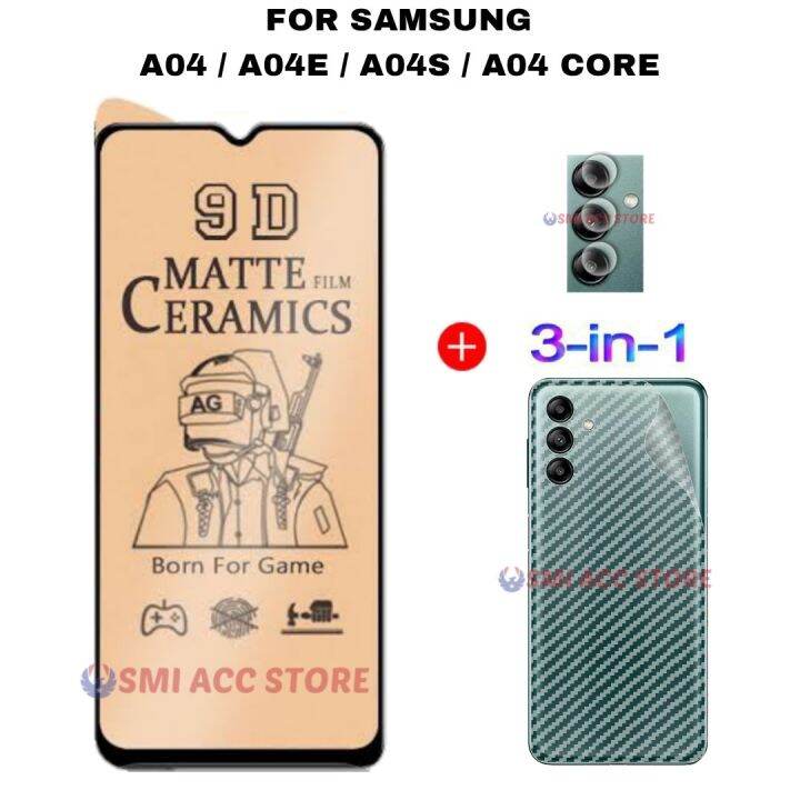 PAKET TG SAMSUNG A04S / A04E / A04 Tempered Glass Ceramic Matte 9D Anti Minyak Glare Anti Gores ...