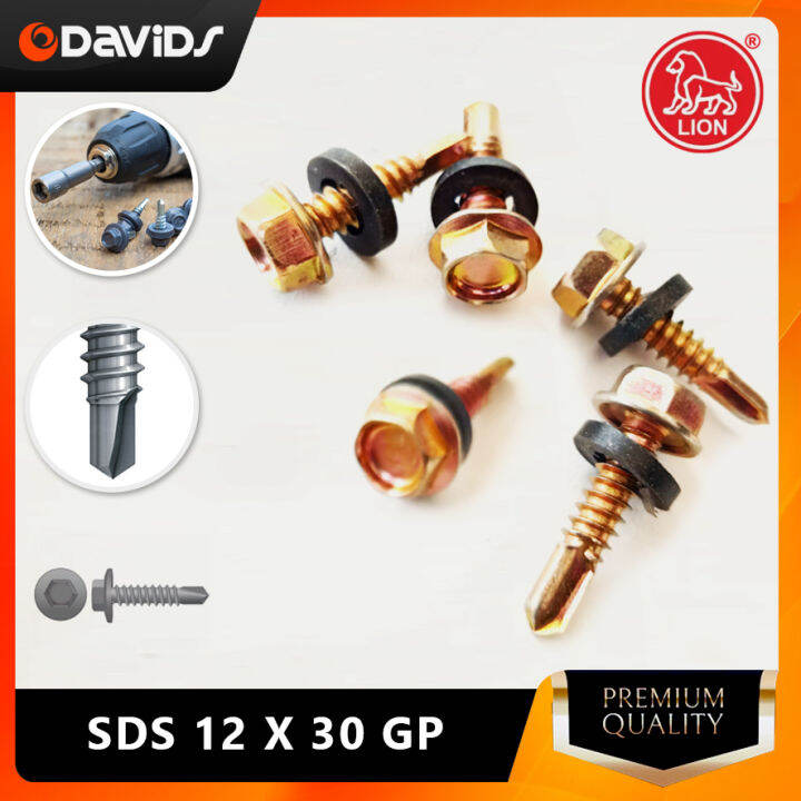 Baut Baja Ringan Sekrup Roofing Drilling Scrup 3cm 12x30 Kuning Lion ...