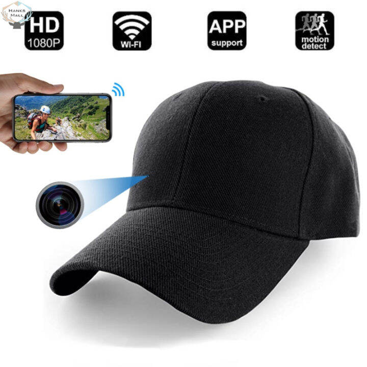 Topi kamera Mini Wifi Hd 4k, kamera perekam dapat dipakai P2p, rekaman ...