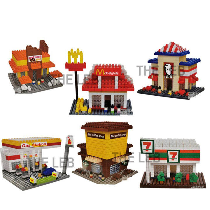 Street Building Block Series Nano Lego Building DIY Brick Diamond Mini ...