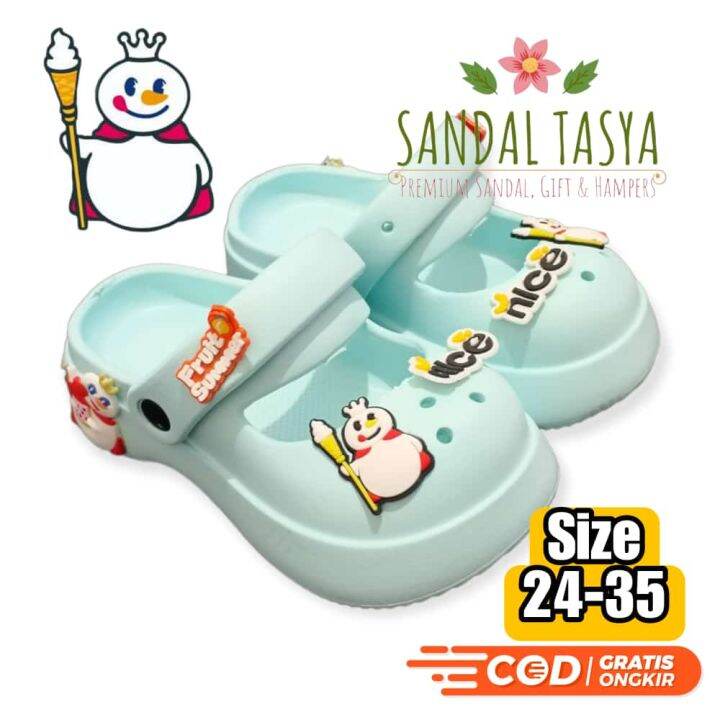 Sandal Selop Baim Fuji MIXUE Anak Perempuan Karakter Lucu Karet Bapau ...