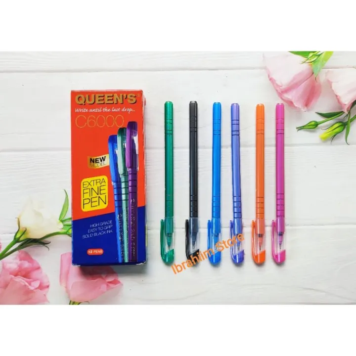 (ECER) PULPEN QUEEN BALLPOINT FASTER PULPEN QUEEN'S C6000 PULPEN MURAH ...