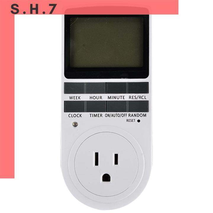 Digital Timer Switch Socket Us Plug Lcd Display Time Control Socket 240v Indoor Timed Power
