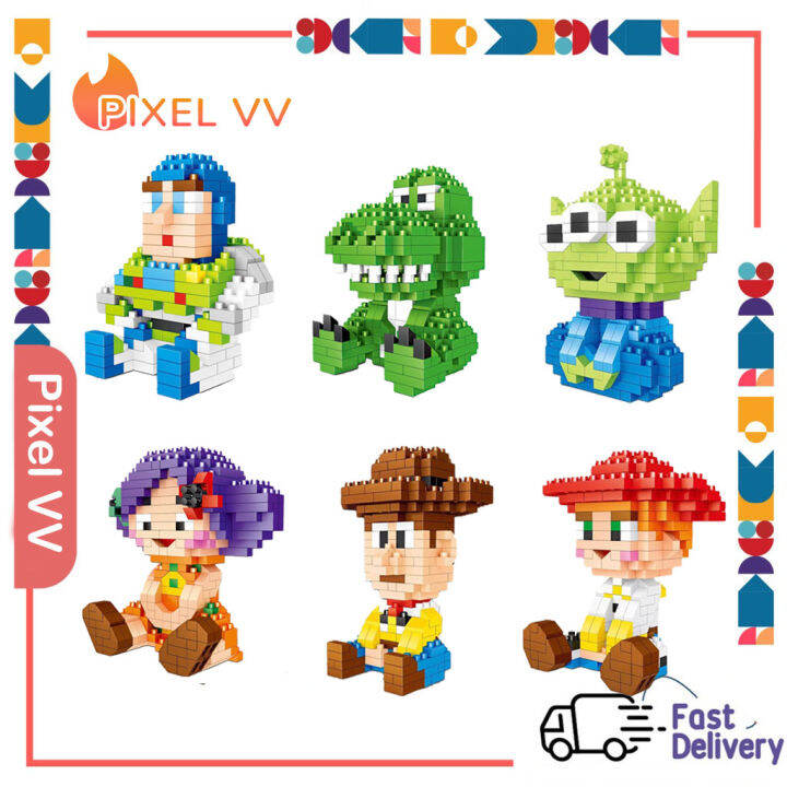 Toy Storys Building Blocks Woody Buzz Lightyear Education Toys Anime ...