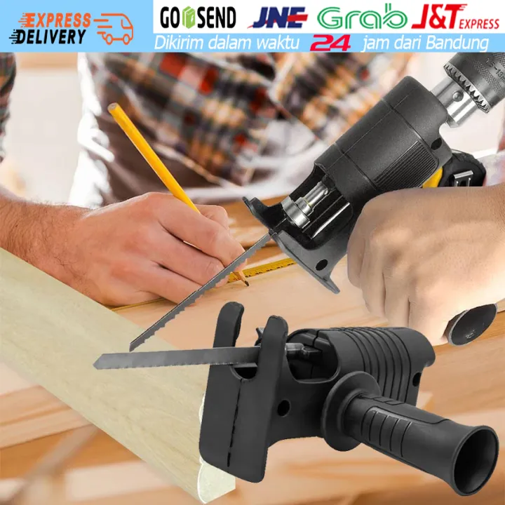 Adapter Bor Reciprocating Jig Saw Pengubah Bor Ke Recipro Jigsaw Drill ...