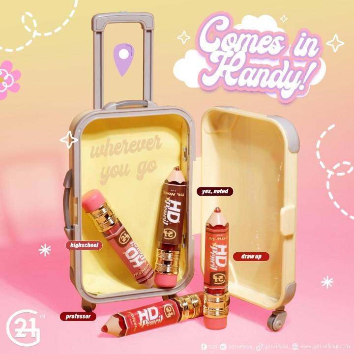 G21 HD Pencil Liptint Available in 4 shades Highschool, Draw up ...