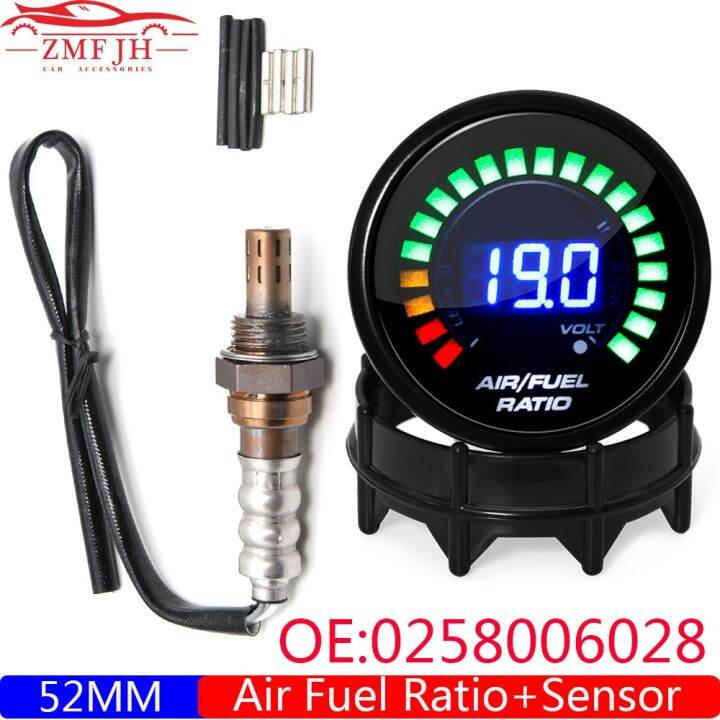 52mm Air Fuel Ratio AFR Gauge Narrowband Sensor 4-Wrie Universal ...