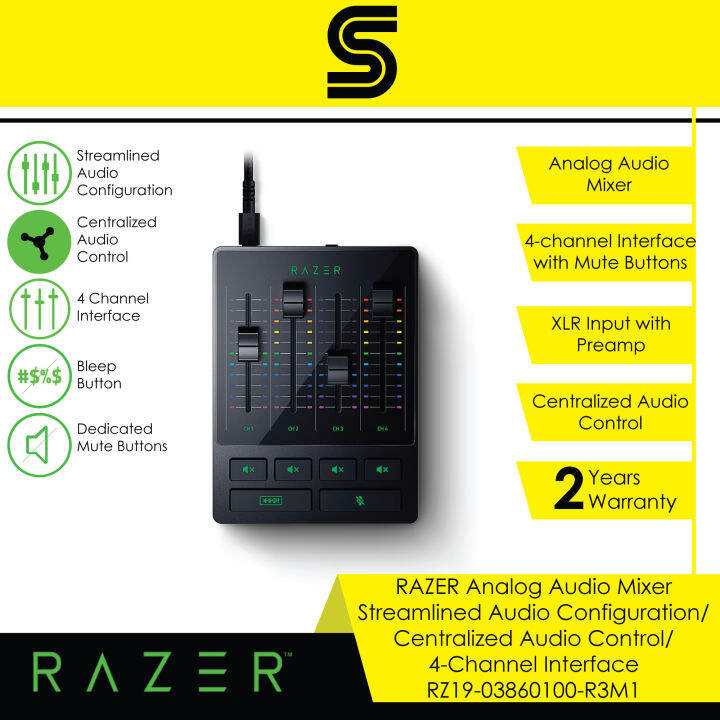 RAZER Analog Audio Mixer - Streamlined Audio Configuration/Centralized ...