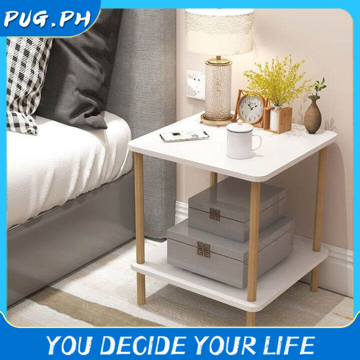 Small table beside the sofa bedside table 2-storey simple bedroom side ...