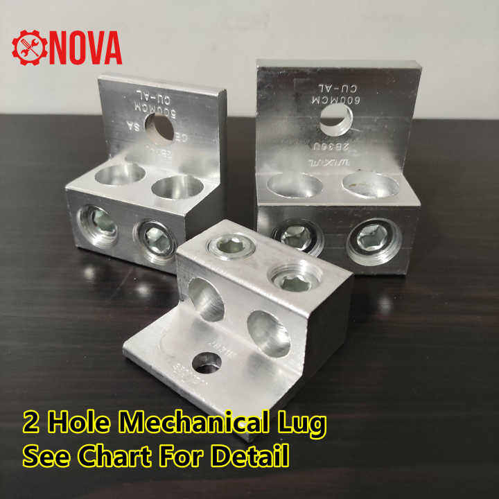 2 Hole Mechanical Lugs Connector Universal Terminal Lugs Molded Case Circuit Breaker MCCB Lugs ...