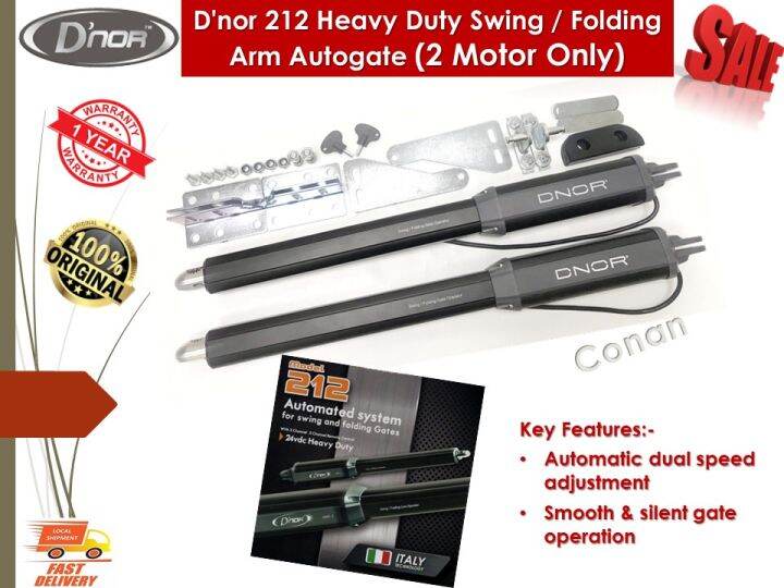Dnor Autogate D'nor 212 24VDC Heavy Duty Swing and Folding Arm Autogate ...