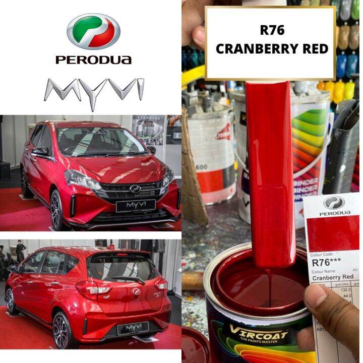 PERODUA MYVI - R76** CRANBERRY RED - 2K Paint / Cat Bancuh Kereta ...