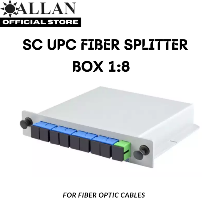Allan 1:8 SC UPC Optical Fiber Splitter Cassette Box Plug-in Type ...