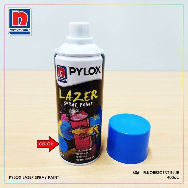 Pylox Lazer Spray Paint Fluorescent Blue PLZ606 400cc Nippon | Lazada PH
