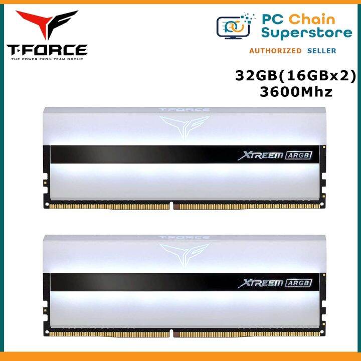 Team Group T-Force XTREEM ARGB White 32GB (16GBx2) 3600Mhz CL 18 DIMM ...