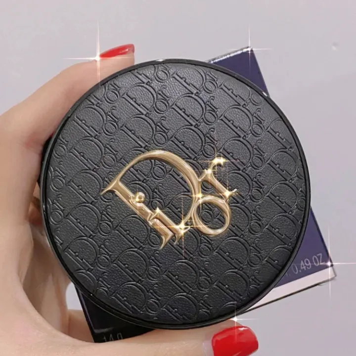 Dior Dior 2021 Limited New Black Gold Embossed Presbyopia Air Cushion Foundation 0N 1N Cream ...