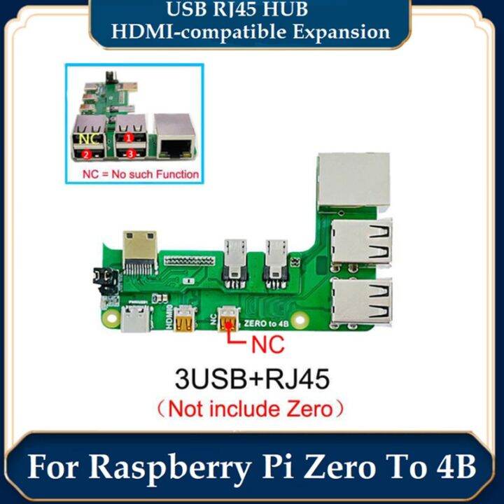 1 Set Zero 2W to 4B Interface Adapter Zero to Pi3/Pi4 Expansion Board ...