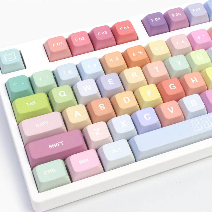 133 Keys Gummy Bears Pbt Keycap Xda Profile Color Cute Xda Key Cap For