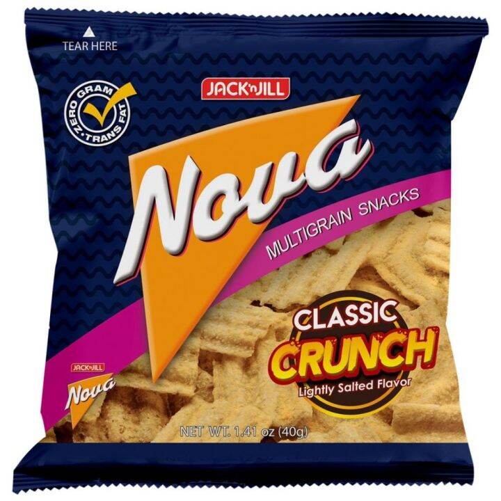 Nova Multi Grain Snack Classic Crunch Lightly Salted Flavor 40g | Lazada PH