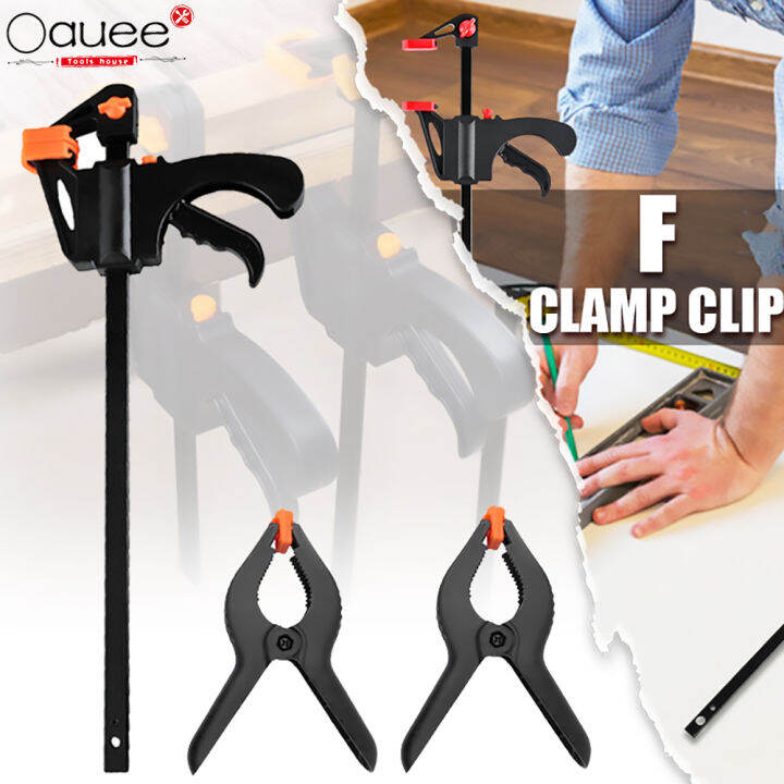 Woodworking Work Bar F Clamp Clip Kit Quick Ratchet Release Speed ...