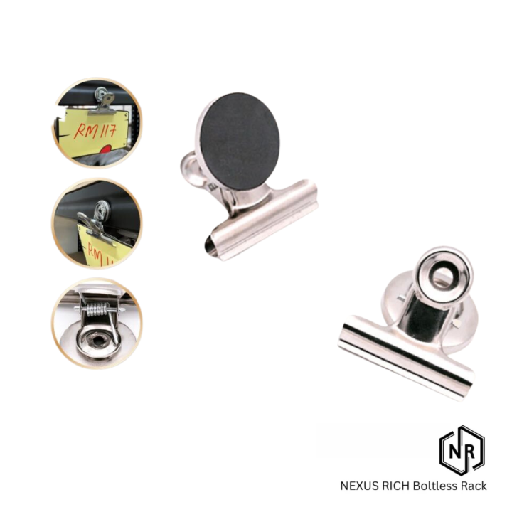 NEXUS Magnetic Clip Paper Clip Label Memo Clip for Rack Fridge ...