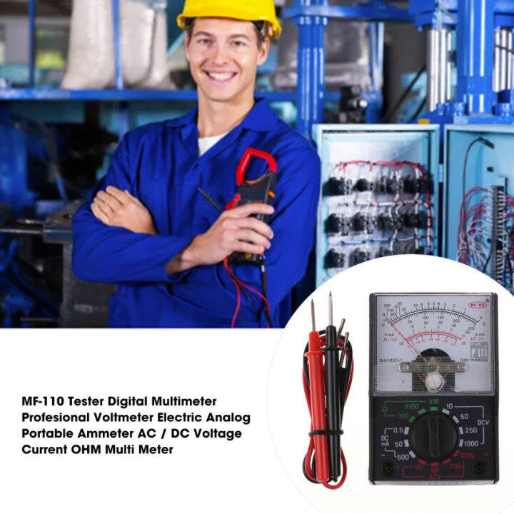MF-110 Tester Digital Multimeter Profesional Voltmeter Electric Analog ...