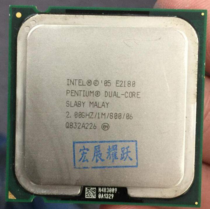 1 Intel โปรเซสเซอร์ Pentium E2180 Dual-Core CPU LGA 775 100% ทำงานอย่างถูกต้องเดสก์ท็อป ...